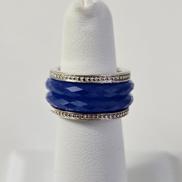 Vintage | Jewelry | Rare Sterling Silver 925 Elegant Blue Jade Ring ...